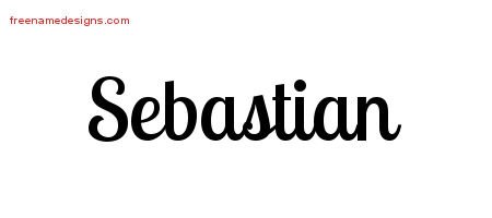 Handwritten Name Tattoo Designs Sebastian Free Printout - Free Name Designs
