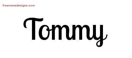 Handwritten Name Tattoo Designs Tommy Free Printout - Free Name Designs