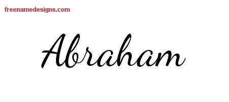 Lively Script Name Tattoo Designs Abraham Free Download - Free Name Designs