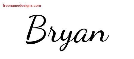 Lively Script Name Tattoo Designs Bryan Free Download - Free Name Designs