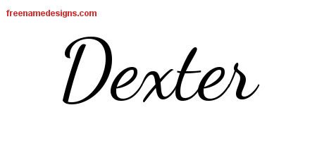 Lively Script Name Tattoo Designs Dexter Free Download - Free Name Designs