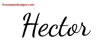 Lively Script Name Tattoo Designs Hector Free Download - Free Name Designs