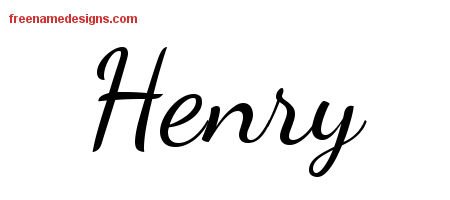 Lively Script Name Tattoo Designs Henry Free Download - Free Name Designs