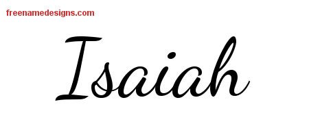 Lively Script Name Tattoo Designs Isaiah Free Download - Free Name Designs