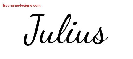 Lively Script Name Tattoo Designs Julius Free Download - Free Name Designs