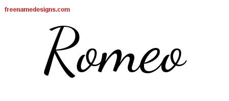 Lively Script Name Tattoo Designs Romeo Free Download - Free Name Designs