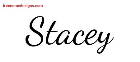 Lively Script Name Tattoo Designs Stacey Free Download - Free Name Designs