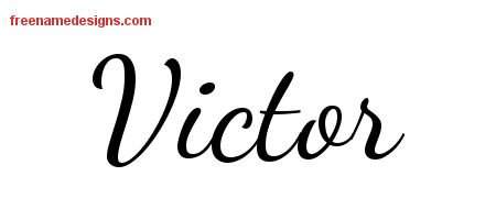 Lively Script Name Tattoo Designs Victor Free Download - Free Name Designs
