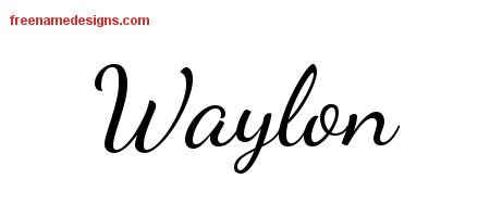Lively Script Name Tattoo Designs Waylon Free Download - Free Name Designs