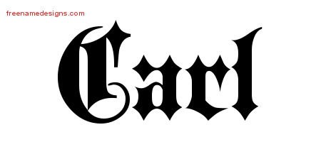 Old English Name Tattoo Designs Carl Free Lettering - Free Name Designs