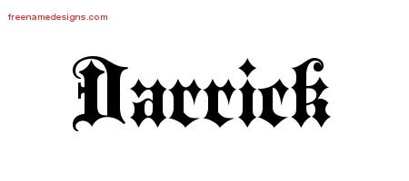Old English Name Tattoo Designs Darrick Free Lettering - Free Name Designs