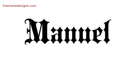Old English Name Tattoo Designs Manuel Free Lettering - Free Name Designs