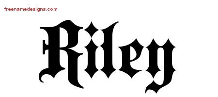Old English Name Tattoo Designs Riley Free Lettering - Free Name Designs