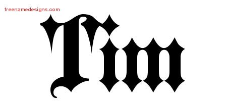 Old English Name Tattoo Designs Tim Free Lettering - Free Name Designs
