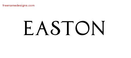 Regal Victorian Name Tattoo Designs Easton Printable - Free Name Designs