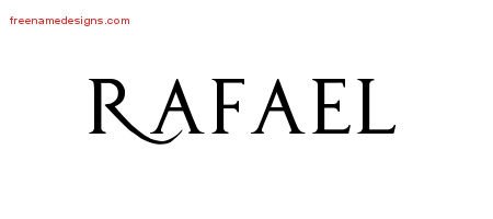 Regal Victorian Name Tattoo Designs Rafael Printable - Free Name Designs