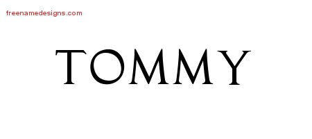 Regal Victorian Name Tattoo Designs Tommy Printable - Free Name Designs