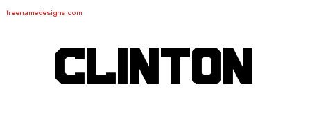 Titling Name Tattoo Designs Clinton Free Download - Free Name Designs