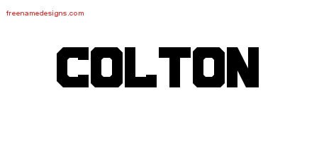 Titling Name Tattoo Designs Colton Free Download - Free Name Designs