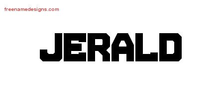Titling Name Tattoo Designs Jerald Free Download - Free Name Designs