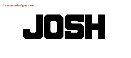 Titling Name Tattoo Designs Josh Free Download - Free Name Designs