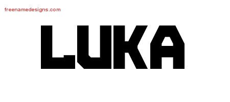 Titling Name Tattoo Designs Luka Free Download - Free Name Designs