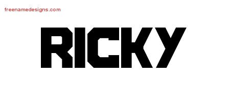 Titling Name Tattoo Designs Ricky Free Download - Free Name Designs