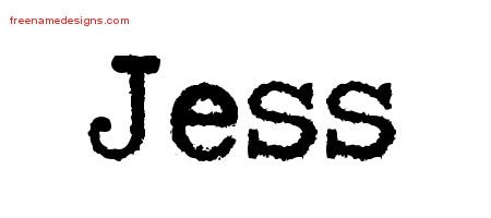 Typewriter Name Tattoo Designs Jess Free Printout - Free Name Designs
