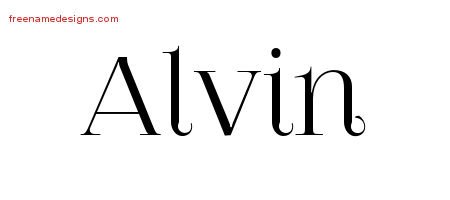 Vintage Name Tattoo Designs Alvin Free Printout - Free Name Designs