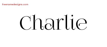 Vintage Name Tattoo Designs Charlie Free Printout - Free Name Designs