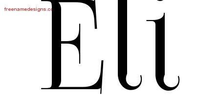 Vintage Name Tattoo Designs Eli Free Printout - Free Name Designs