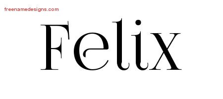 Vintage Name Tattoo Designs Felix Free Printout - Free Name Designs