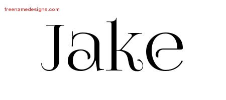 Vintage Name Tattoo Designs Jake Free Printout - Free Name Designs