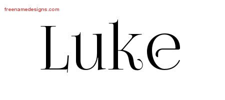 Vintage Name Tattoo Designs Luke Free Printout - Free Name Designs