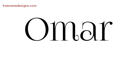 Vintage Name Tattoo Designs Omar Free Printout - Free Name Designs