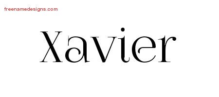 Vintage Name Tattoo Designs Xavier Free Printout - Free Name Designs