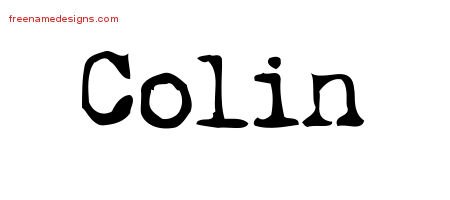 Vintage Writer Name Tattoo Designs Colin Free - Free Name Designs