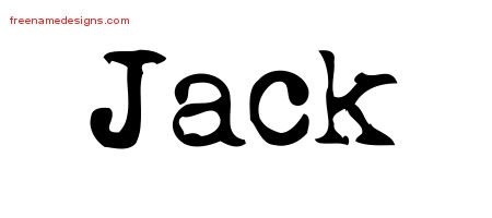 Vintage Writer Name Tattoo Designs Jack Free - Free Name Designs