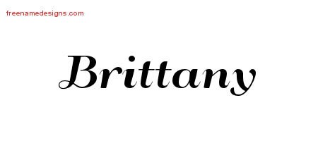 Art Deco Name Tattoo Designs Brittany Printable - Free Name Designs