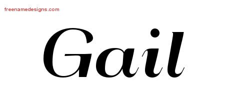 Art Deco Name Tattoo Designs Gail Printable - Free Name Designs