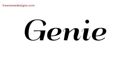 Art Deco Name Tattoo Designs Genie Printable - Free Name Designs