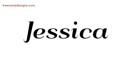 Art Deco Name Tattoo Designs Jessica Printable - Free Name Designs