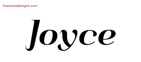 Art Deco Name Tattoo Designs Joyce Printable - Free Name Designs