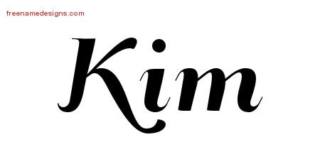 Art Deco Name Tattoo Designs Kim Printable - Free Name Designs
