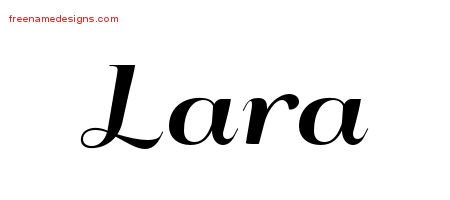 Art Deco Name Tattoo Designs Lara Printable - Free Name Designs