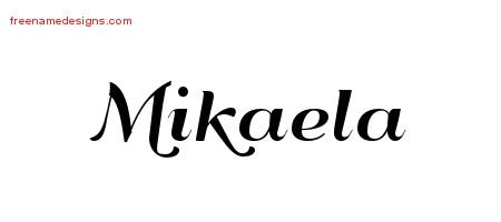 Art Deco Name Tattoo Designs Mikaela Printable - Free Name Designs