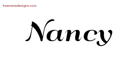 Art Deco Name Tattoo Designs Nancy Printable - Free Name Designs