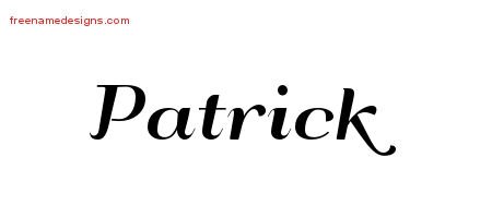 Art Deco Name Tattoo Designs Patrick Printable - Free Name Designs