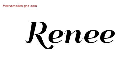 Art Deco Name Tattoo Designs Renee Printable - Free Name Designs