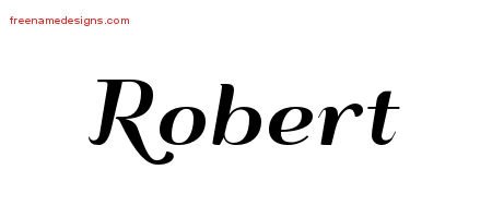 Art Deco Name Tattoo Designs Robert Printable - Free Name Designs